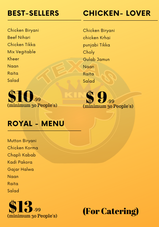 Catering – Texas King